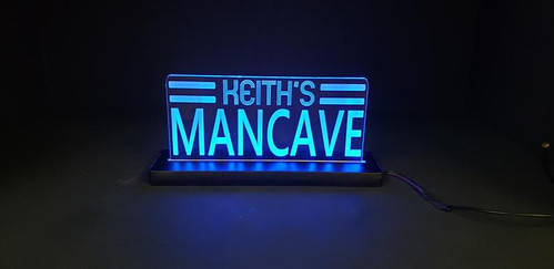 Custom Acrylic Man Cave Light Up LED sign | julieswoodcrafts