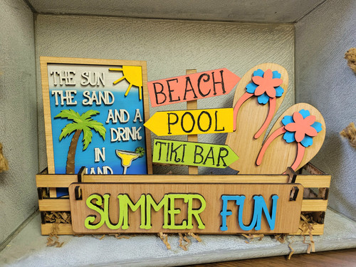 Summer Fun Beach Crate Set | julieswoodcrafts