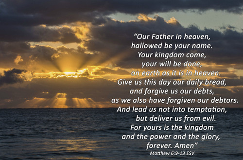 The Lord's Prayer | Matthew 6:9-13 | English or Spanish | Greeting Card ...
