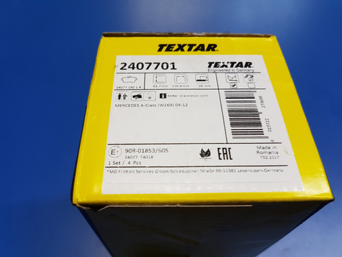 Mercedes W169 & W245 Brake Pads Rear Pt No: - 169 420 17 20, 1694201720 ...