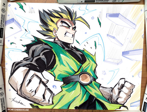 "Gohan Powering Up" 8.5x11 Print | cmetzner
