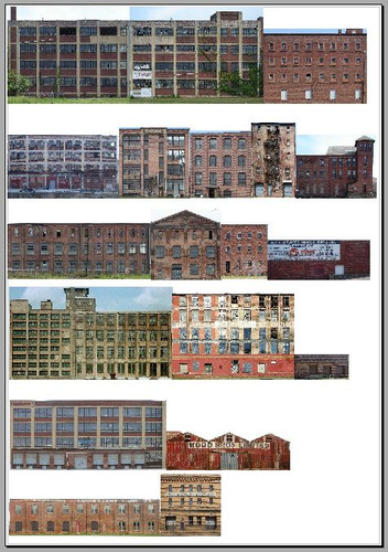 N scale Industrial Buildings. 19 buildings | flats