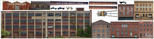#612 O scale Industry set three almost 11 feet of buildings | flats