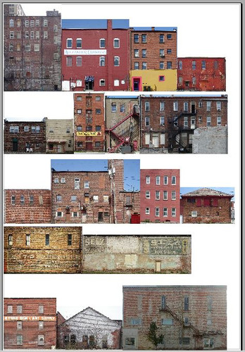 HO scale Commercial Backs 17 buildings 9 feet of buildings | flats