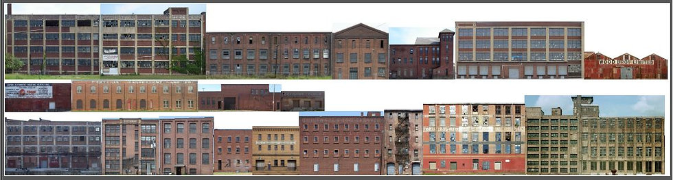 HO scale Industry set 20 buildings 18 feet of buildings | flats