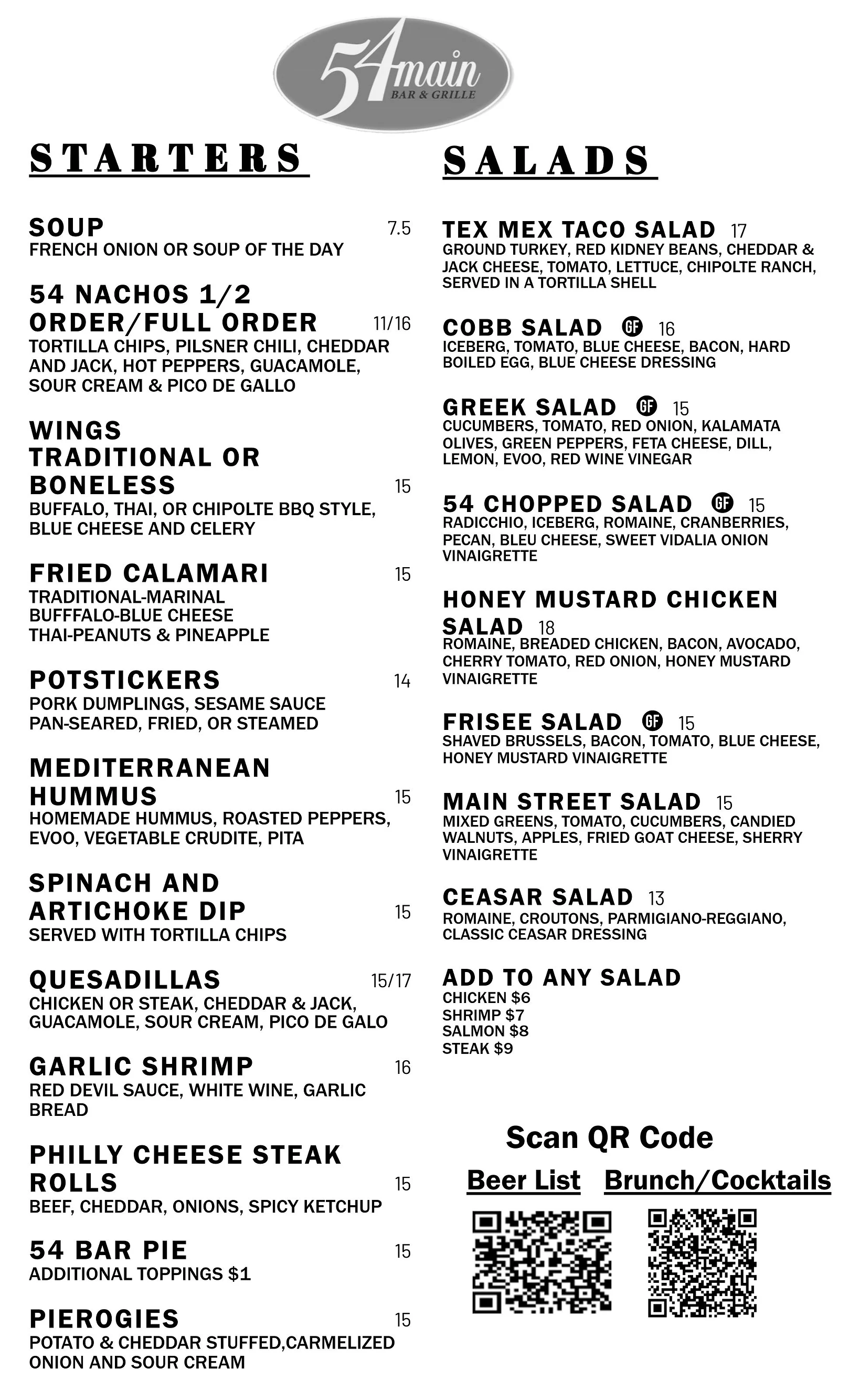Menu | 54 Main