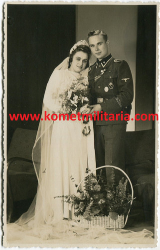 SS Wedding Portrait decorated SS-Unterscharführer cuff title "der ...