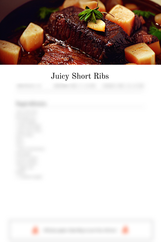 Juicy Short Ribs | The Goddess Brands