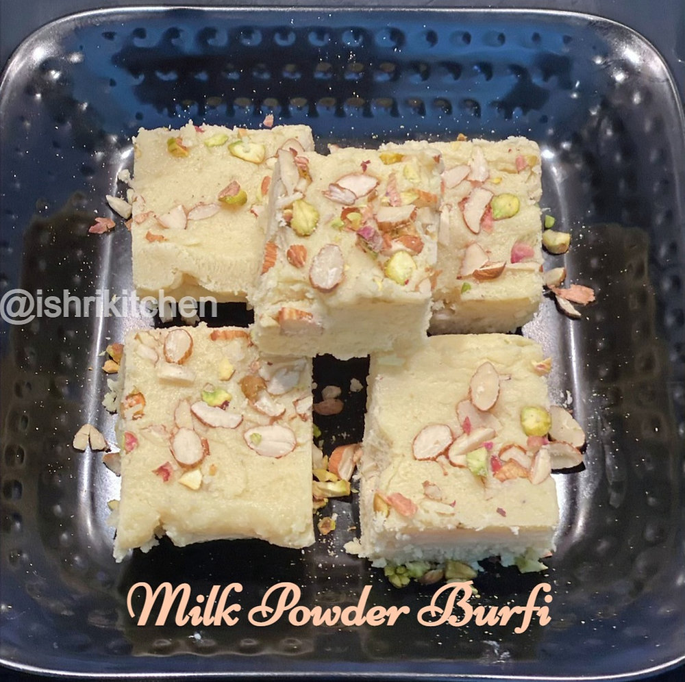 Milk Powder Burfi | Ishri's Kitchen Recipe