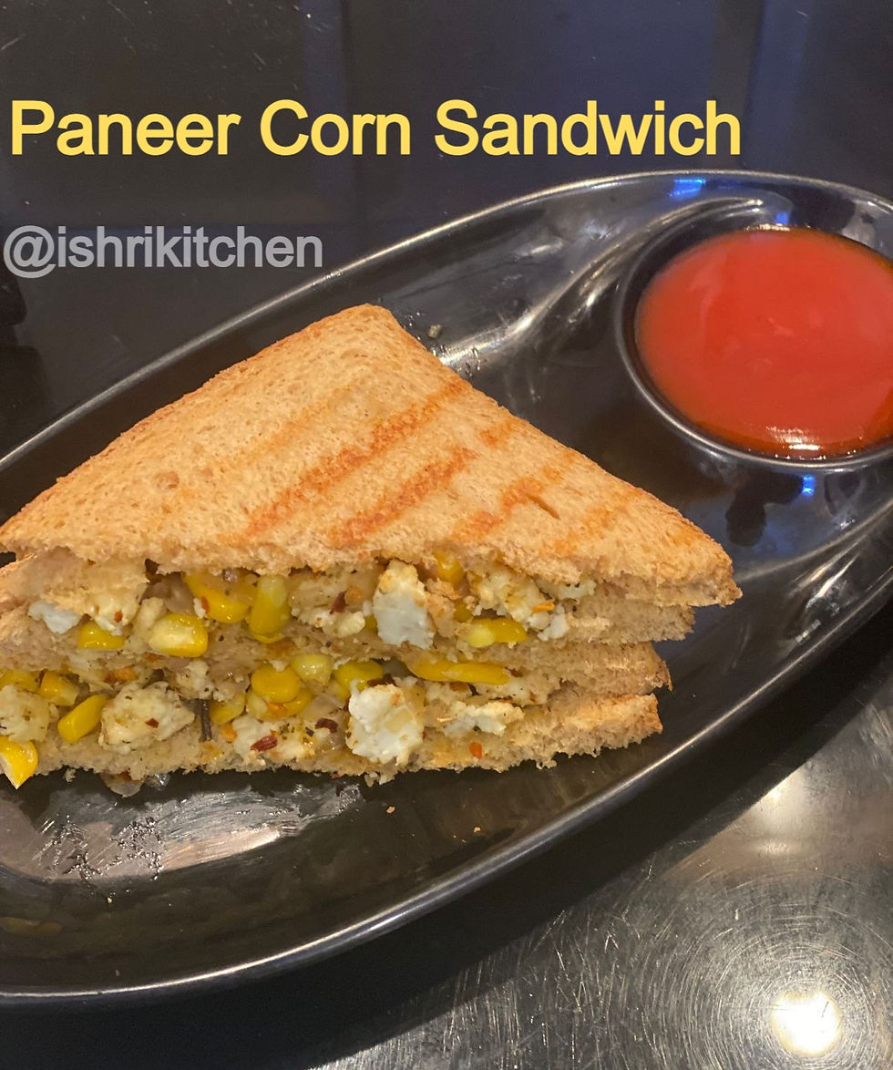 Paneer Corn Sandwich | Ishri's Kitchen Recipe