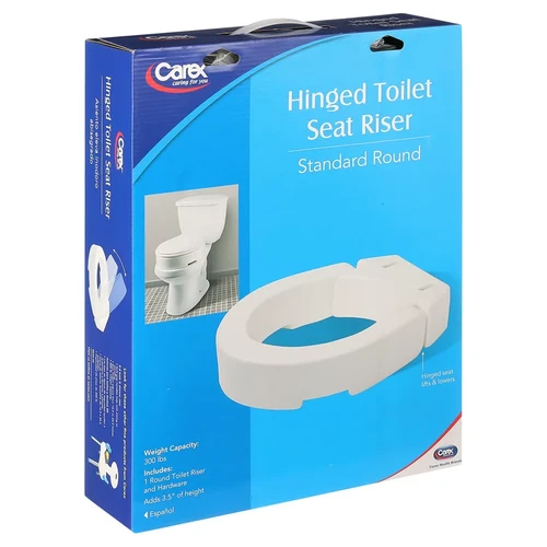 Carex Hinged 3.5 Toilet Seat Riser | Mobility Equipment
