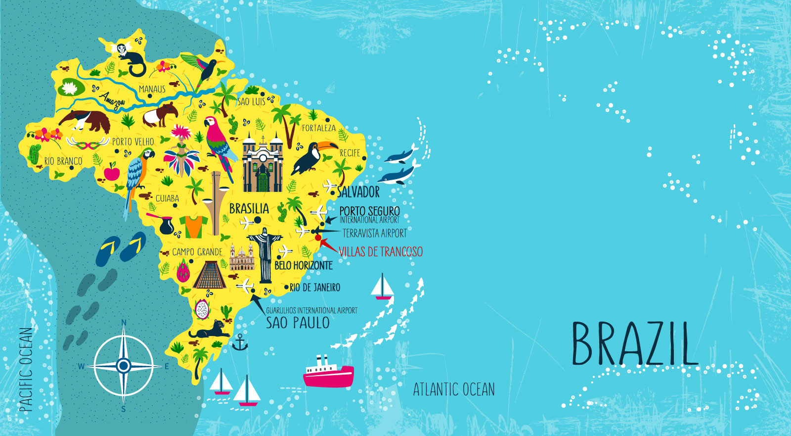 Como llegar aqui, Mapa | Trancoso, Brasil