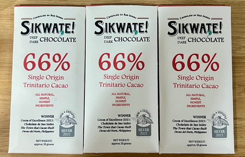 Sikwate! 66%~Dark Chocolate Bar (46g) | Konverge Sweets