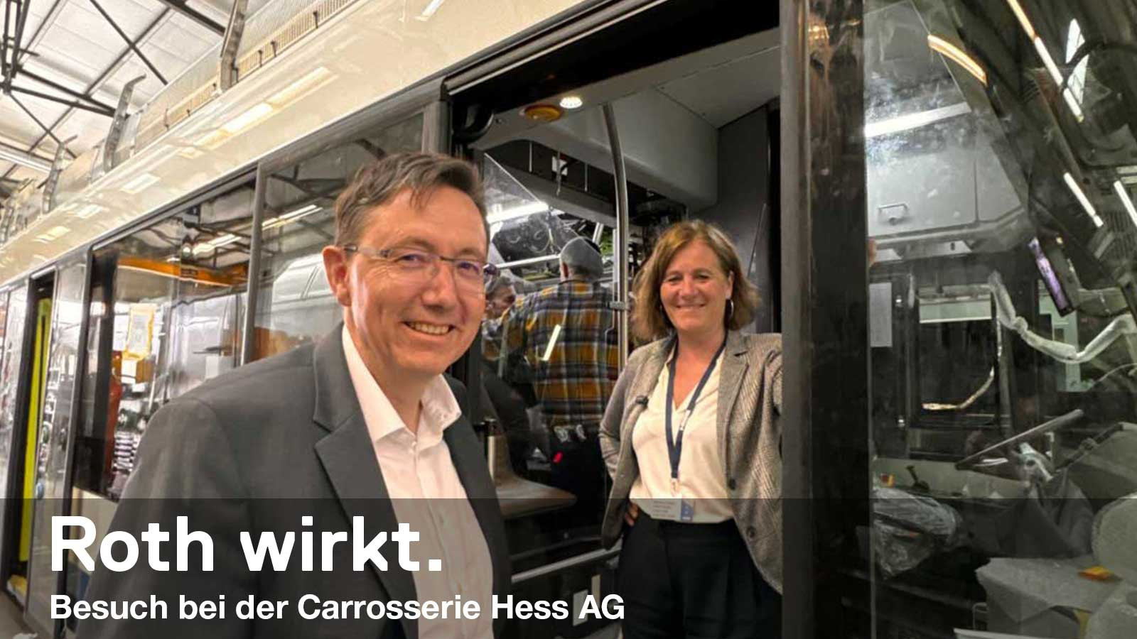 Ständerätin Franziska Roth besucht die Carrosserie HESS AG in Bellach