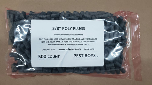 3/8 In. Powder Coat Hose Cleaners 500 Ct. | polyplugs