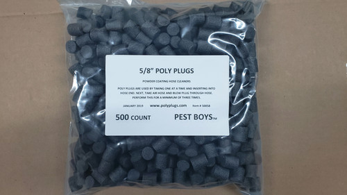 5/8 In. Powder Coat Hose Cleaners 500 Ct. | polyplugs
