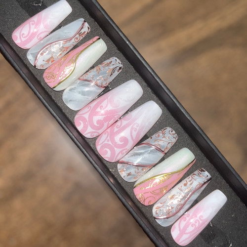 Marble Wedding | SkinCure Nails
