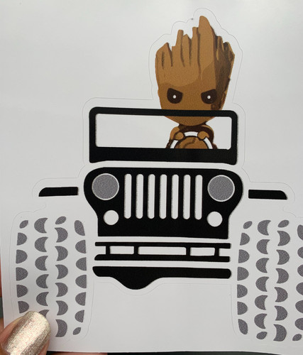 Jeep Groot Driving Sticker | Prints2Stickers