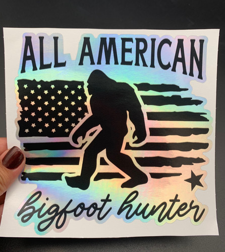 Holographic Bigfoot Sasquatch Sticker | Prints2Stickers