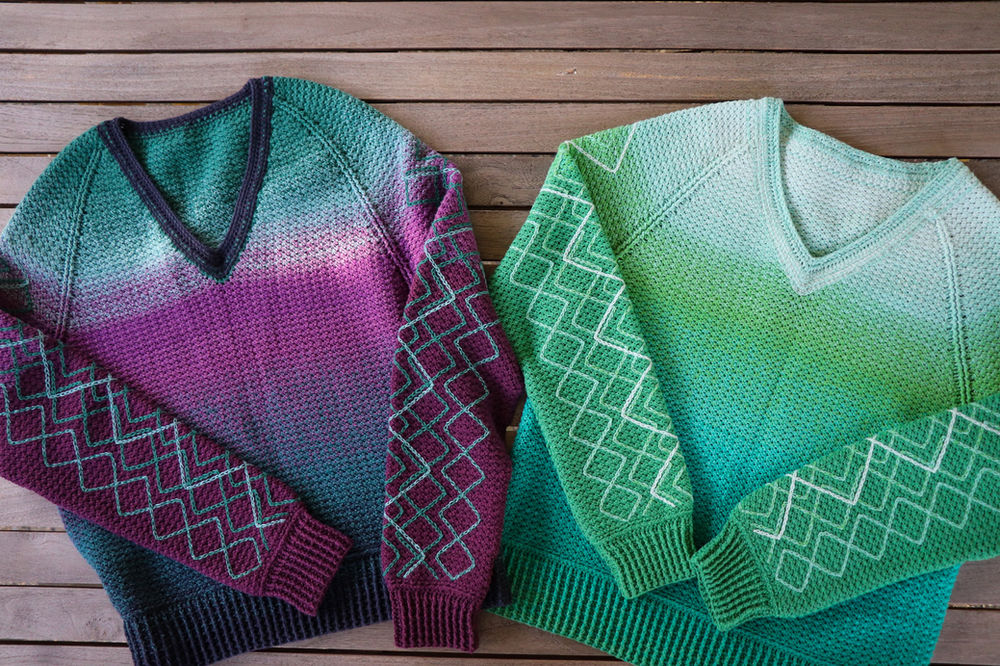 Crochet V-Neck Sweater Pattern Update.