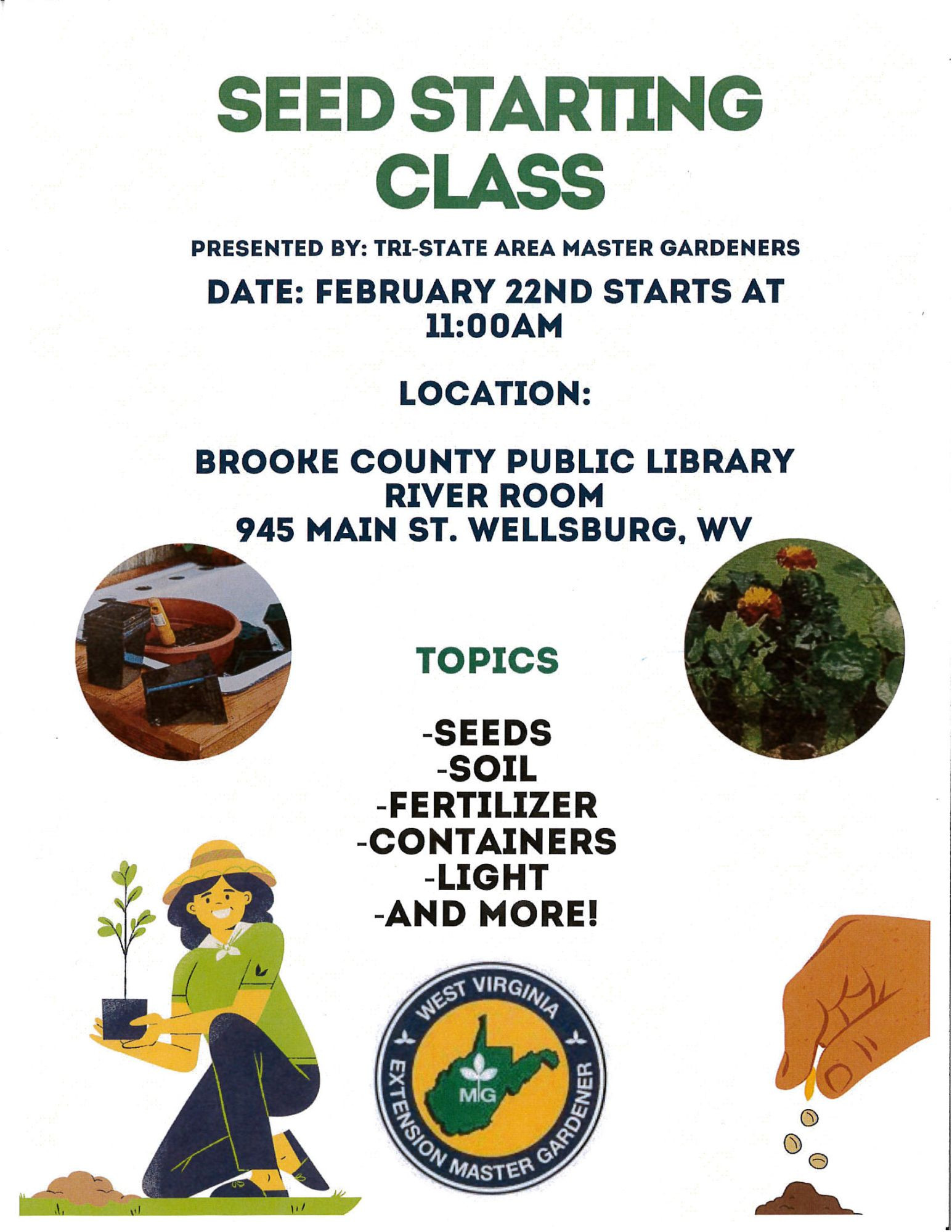 Seed Starting Class | BrookeCoPubLibraries