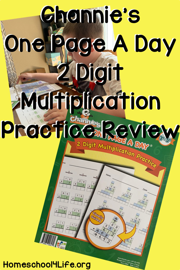 One Page A Day 2 Digit Multiplication Practice Review