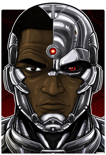 Cyborg head Shot 13x19 Headshot | TERRY HUDDLESTON ART