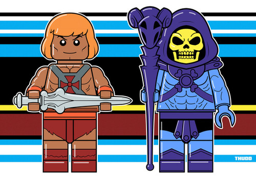 He-Man Skeletor Lego | TERRY HUDDLESTON ART