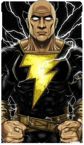 BLACK ADAM DCU ICON 14x24 Textured Print | TERRY HUDDLESTON ART