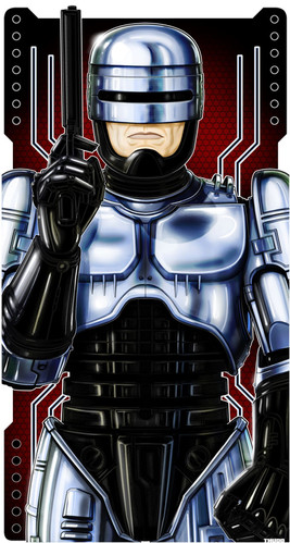 ROBOCOP ICON 14x26 Texture Print | TERRY HUDDLESTON ART