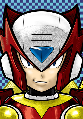 MEGAMAN Zero Headshot | TERRY HUDDLESTON ART