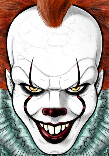 Pennywise Headshot New/Classic | TERRY HUDDLESTON ART