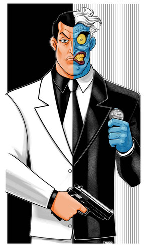 TWO FACE ANIMATED ICON | TERRY HUDDLESTON ART