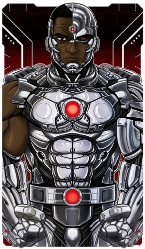 CYBORG ICON 14x24 Texture Print | TERRY HUDDLESTON ART