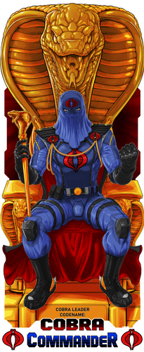 Cobra Commander Jumbo 2ftx5ft Canvas | TERRY HUDDLESTON ART