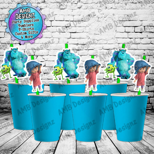 Monsters Inc Paper Straws - Monsters Inc Party Supplies | Digitalproducts