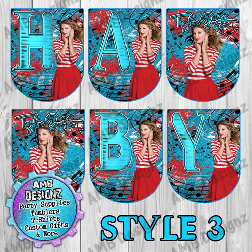 Taylor Swift Party Banner 3 - Taylor Swift Party Supplies | Digitalproducts