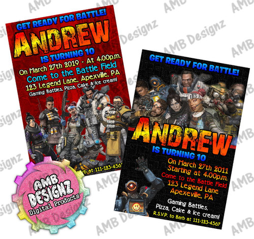 Apex Legends Invitations Party Supplies