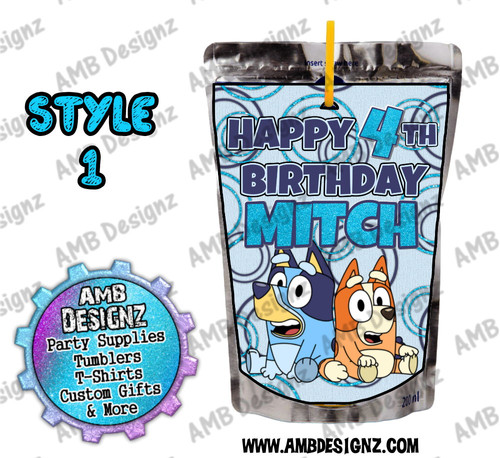Bluey Capri-Sun Pouch Label - Bluey Party Supplies | Digitalproducts