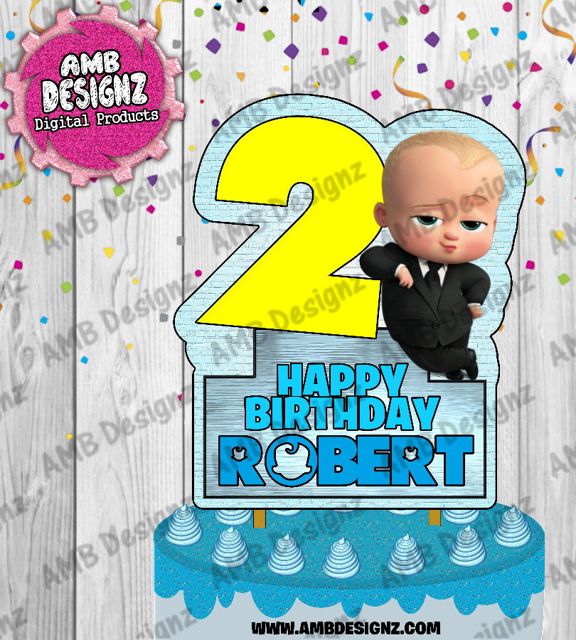 Boss Baby DIY Cake Topper Centerpiece - Boss Baby Party Supplies