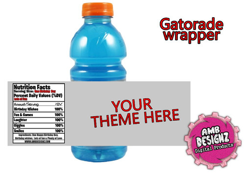 Custom Gatorade Label Party Supplies | Digitalproducts