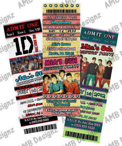 One Direction Invitations - Music Group Invitations Party Supplies