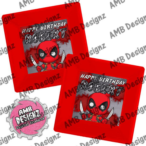 Deadpool Party Plates - Deadpool Party Supplies