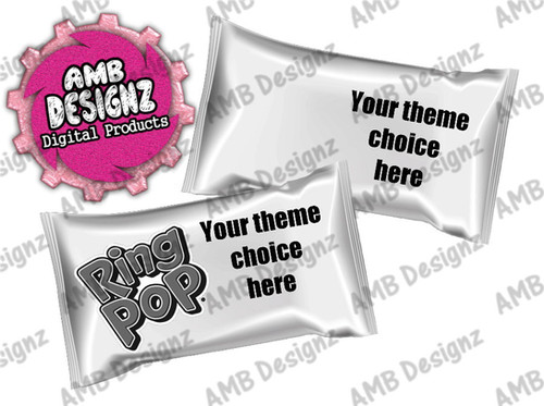 Custom Ring Pop Label Party Supplies | Digitalproducts