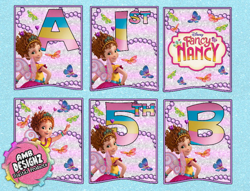 Fancy Nancy Birthday Banner / Fancy Nancy Party Supplies