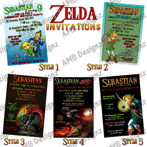 Zelda Invitations - Zelda Party Supplies