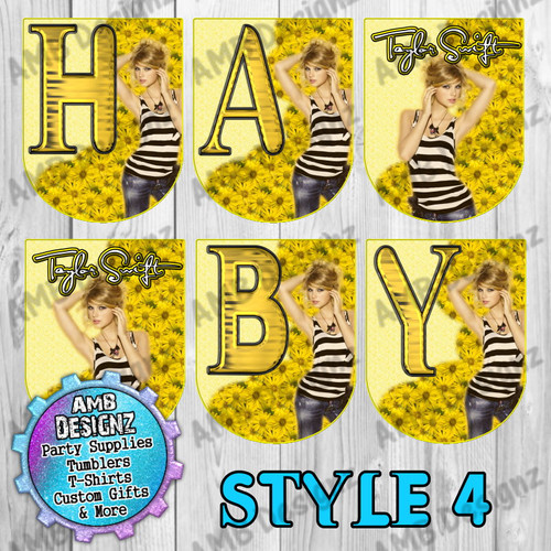 Taylor Swift Party Banner 4 - Taylor Swift Party Supplies | Digitalproducts