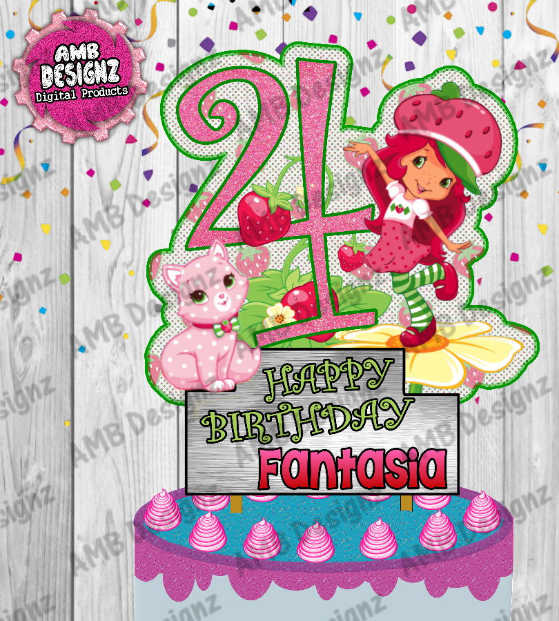 Strawberry Shortcake Cake Topper - Strawberry Shortcake Party Supplies