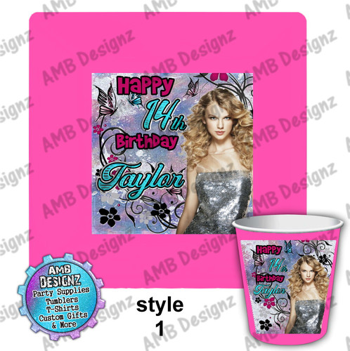 Taylor Swift Party Plates - Taylor Swift Party Supplies | Digitalproducts