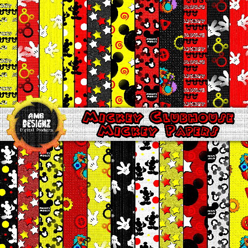 Mickey Mouse Scrapbooking Paper